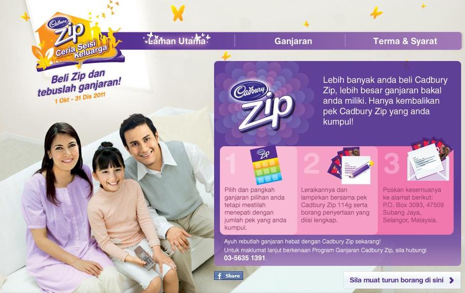 C.O.N.T.E.S.T zone: Cadbury Zip : Ceria Seisi Keluarga