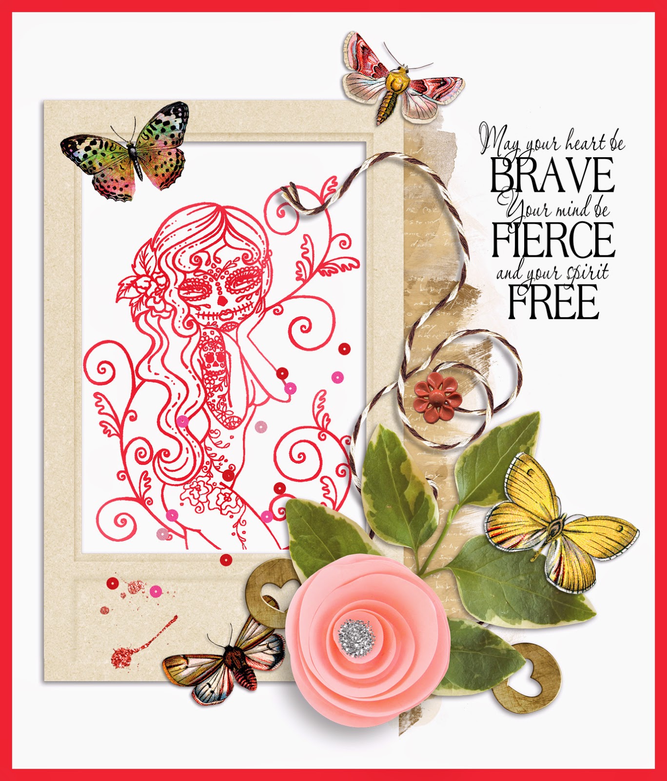 Wendylynn's Paper Whims: Be Brave Card