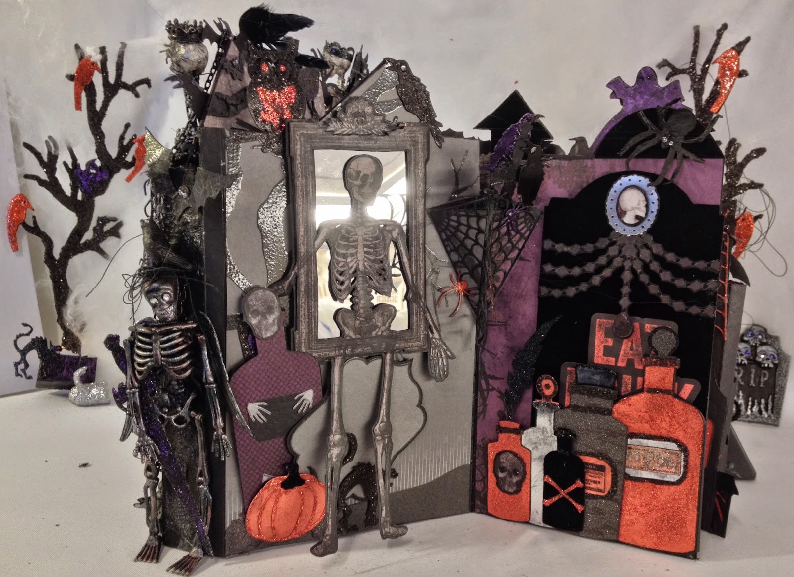 Recollections spooky castle Halloween mini album | annes papercreations ...