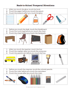 Ms. Lane's SLP Materials: Basic Concepts: Temporal Directions (Back to ...