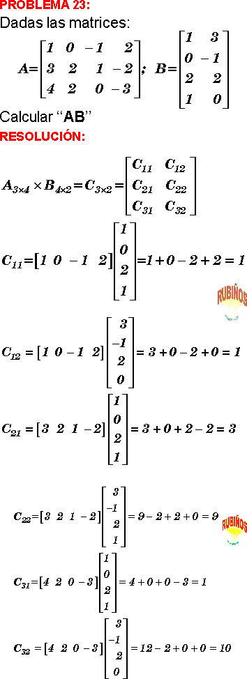 MATRICES PROBLEMAS RESUELTOS DE MATEMÁTICA PDF