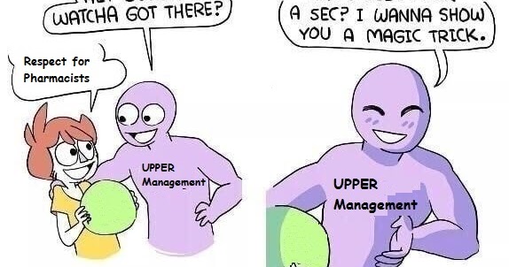 Crazy RxMan: Upper Management and Respect for Pharmacists
