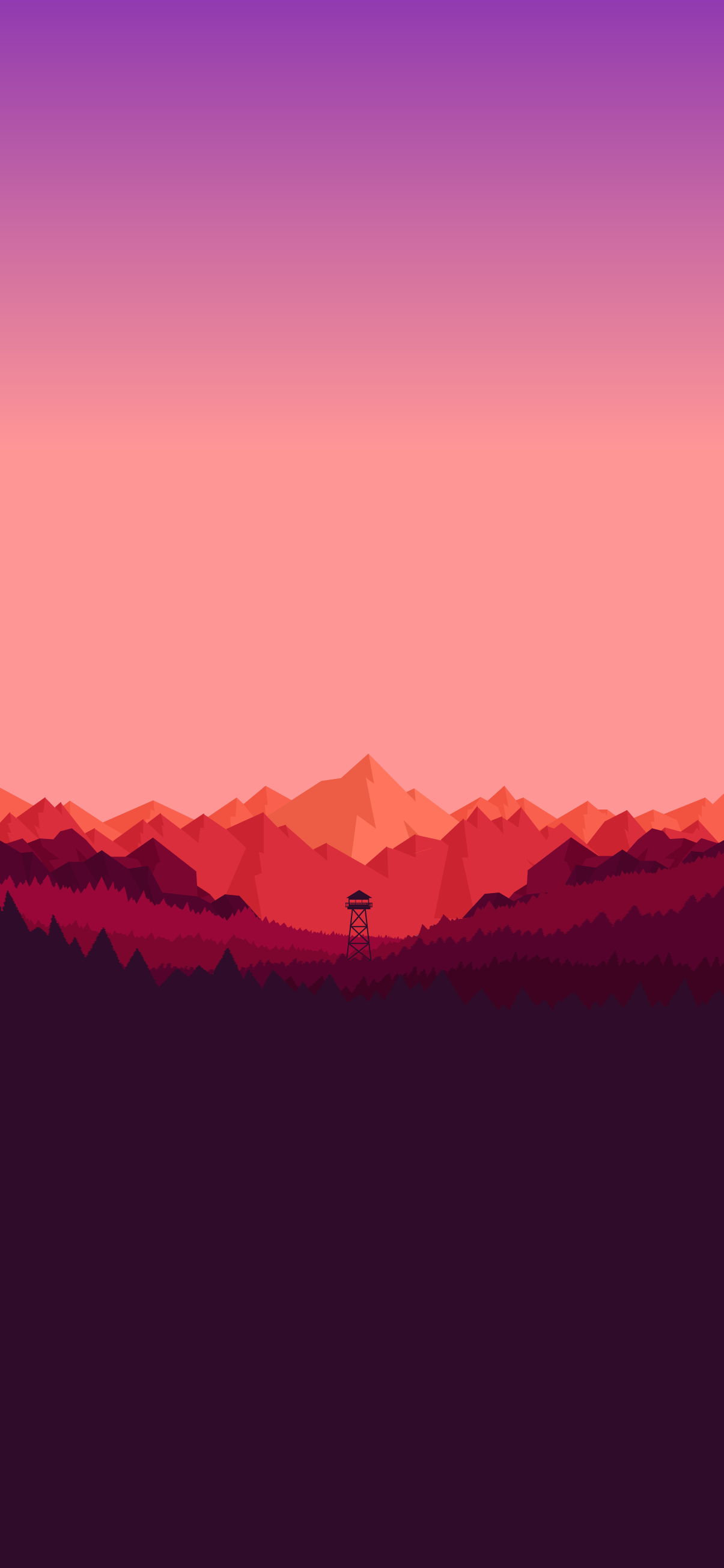 Iphone wallpaper - Watchtower forest landscape