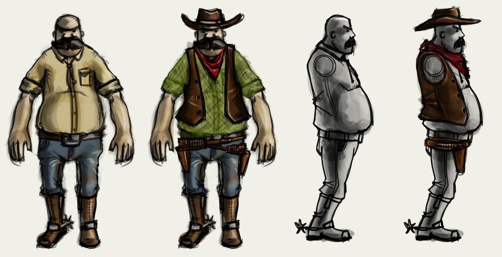 Andre Castel: Personal Project - Cowboy WIP 1