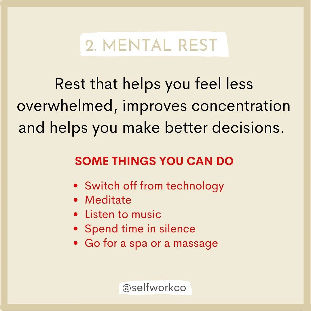 7 types of rest you need and why. | Melody Jacob