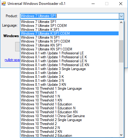 Universal Windows Downloader ile Windows 7, 8.1, Windows 10, Ofis ...