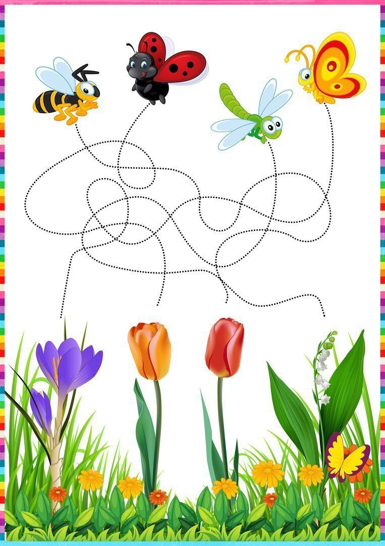 Drawing lines practice preschool