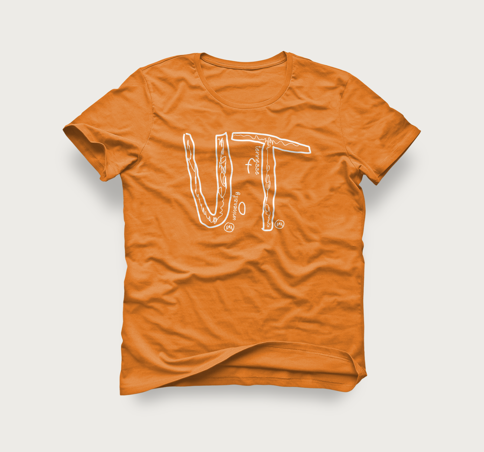 UT Orange T-shirt Hand Drawn UT Bully Tshirt with Custom Logo of ...