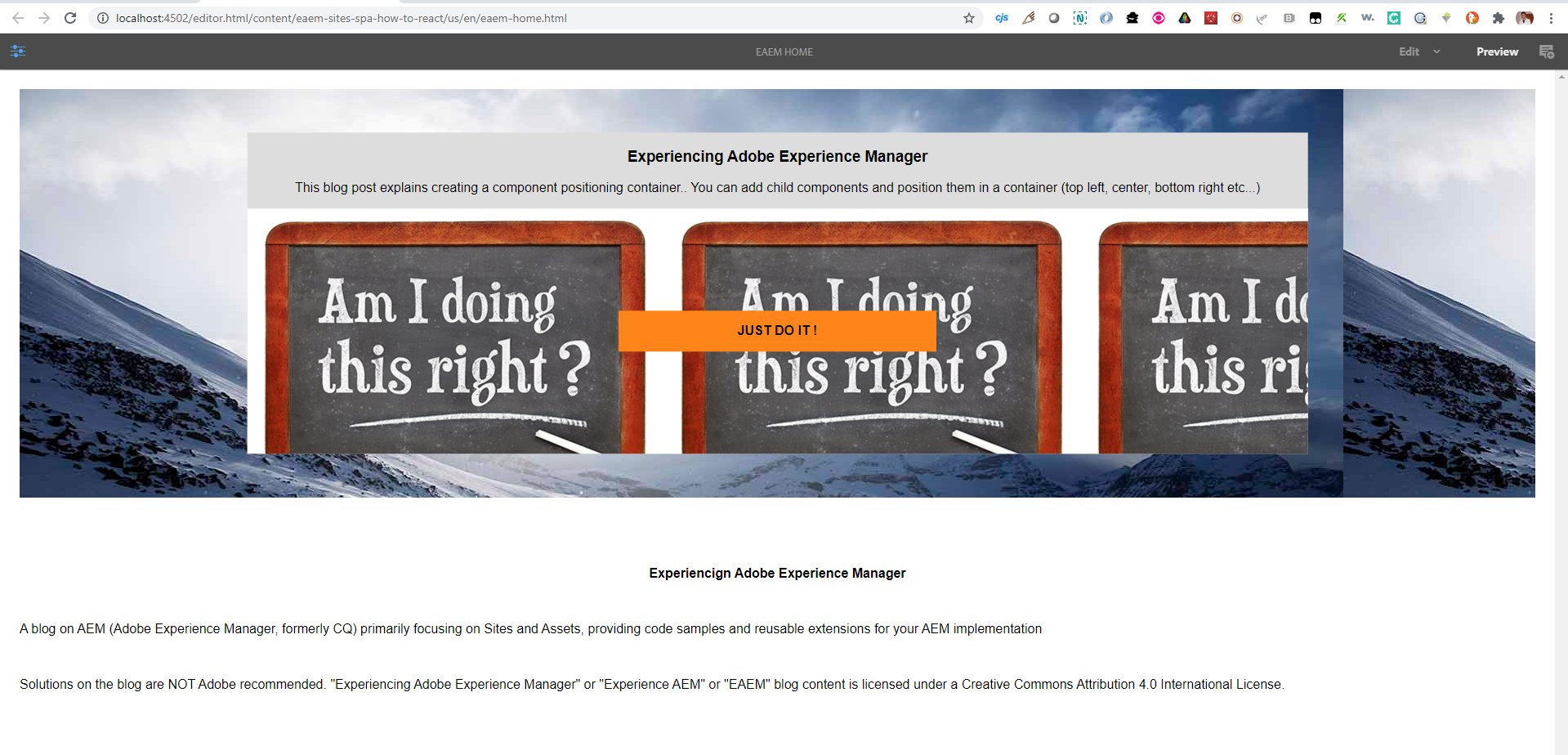 Experiencing Adobe Experience Manager Aem Cq Aem 6550 React Type Script Spa Composite 5652