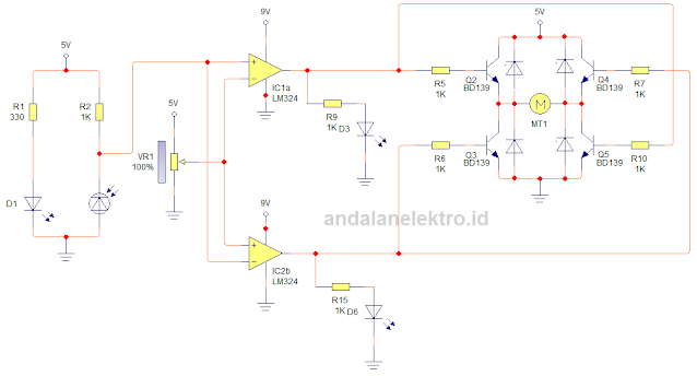 Skema Dan Penjelasan Prinsip Kerja Robot Line Follower Analog Lengkap ...