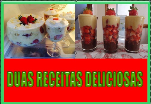 Tamo Junto : DUAS RECEITAS DELICIOSAS