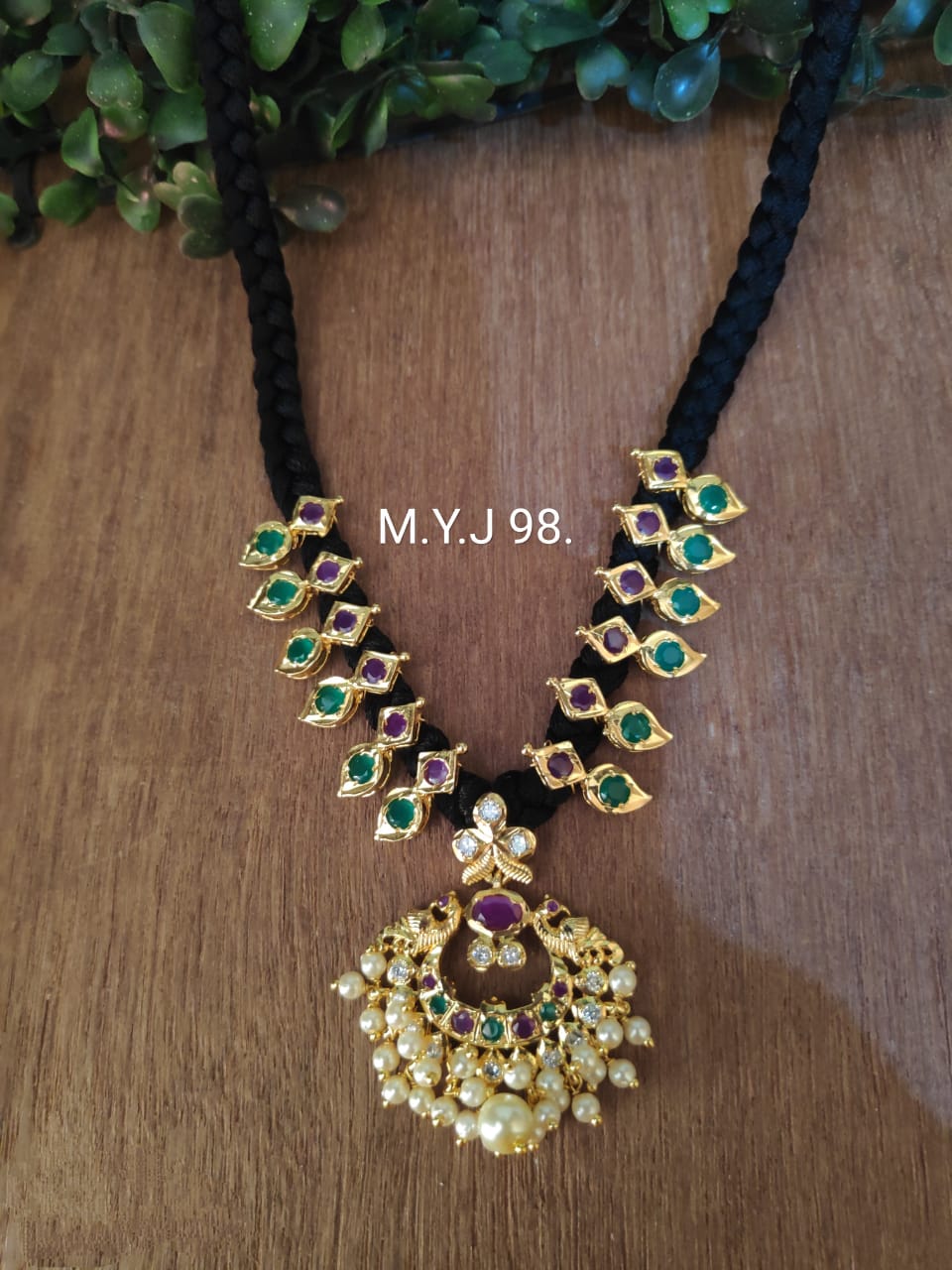 Black Thread Necklace - Indian Jewelry Designs