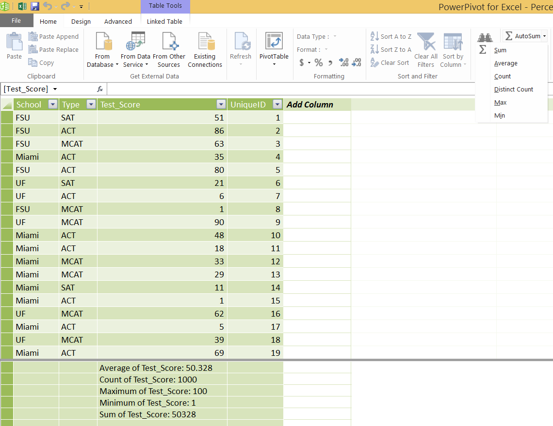 Replicating Excel Percentile in DAX