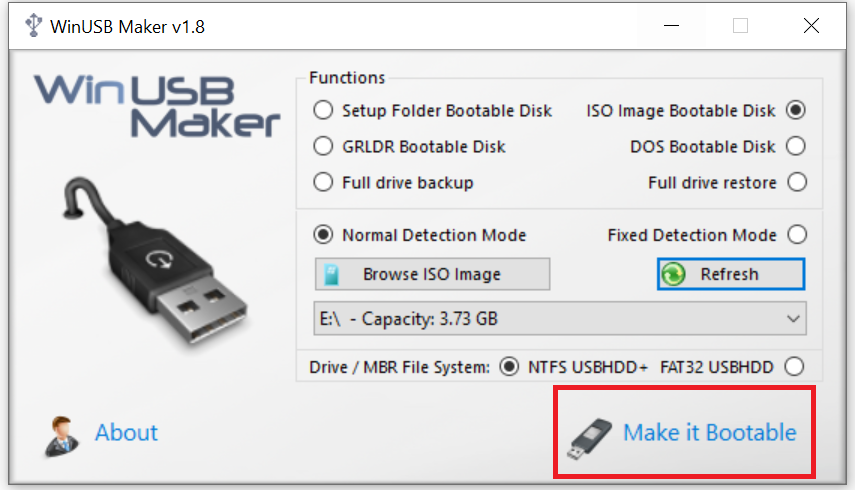 WinUSB Maker: creemos un USB de arranque de Windows 10/8/7 desde ISO