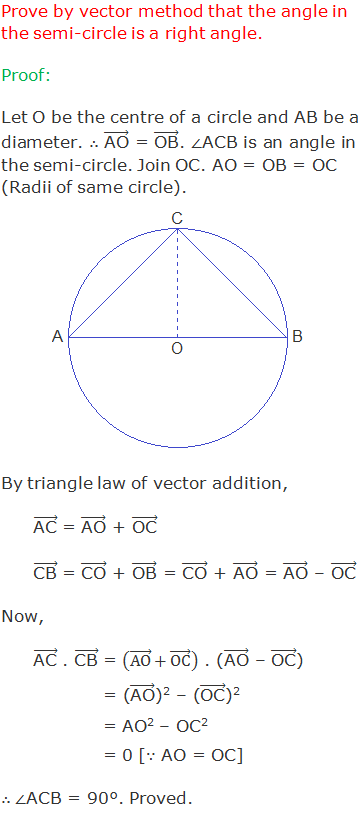 10 Math Problems: Vector Geometry