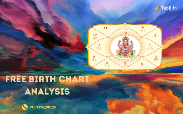 Free birth chart analysis with Vedic birth chart