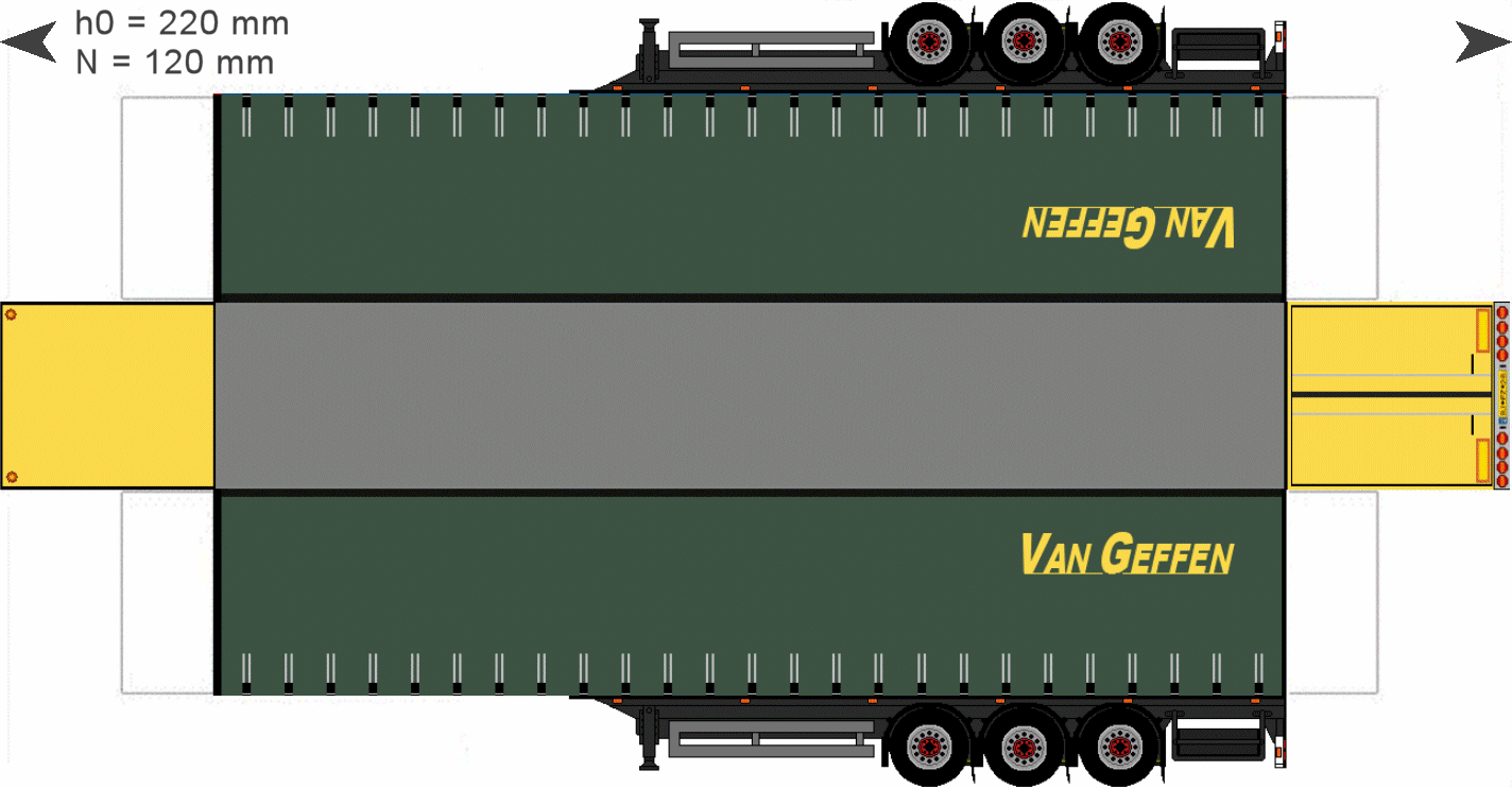 SP. Papel Modelismo: PaperCraft DAF XF - Van Geffen Transport