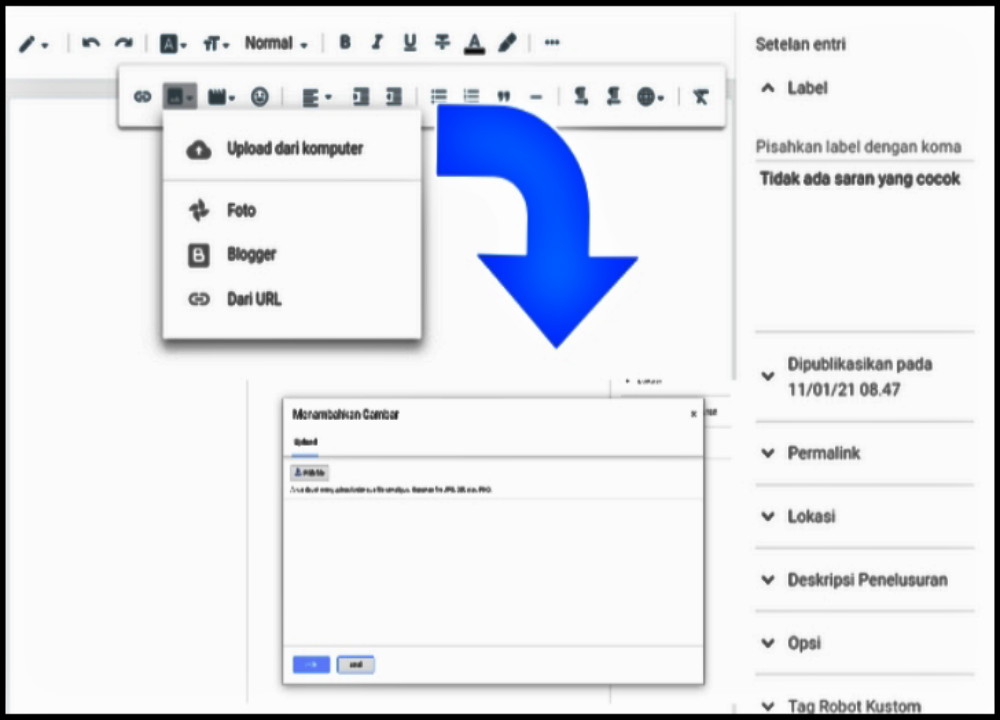 PW BLOG: Cara upload gambar & video kedalam artikel