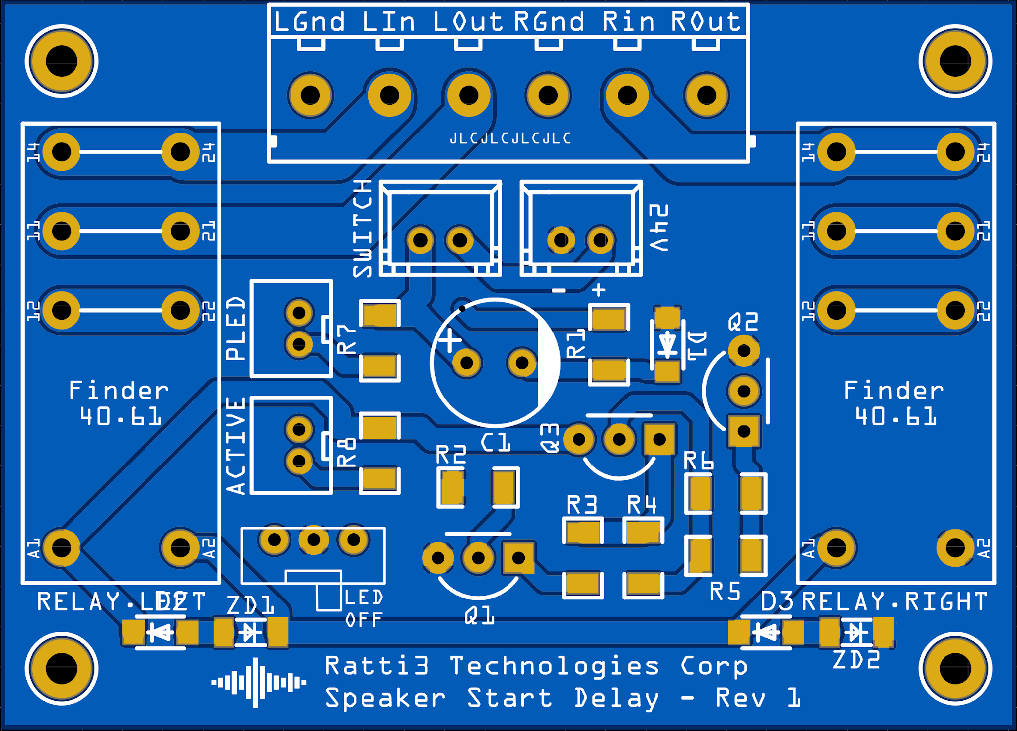 Designing and building a speaker start delay circuit
