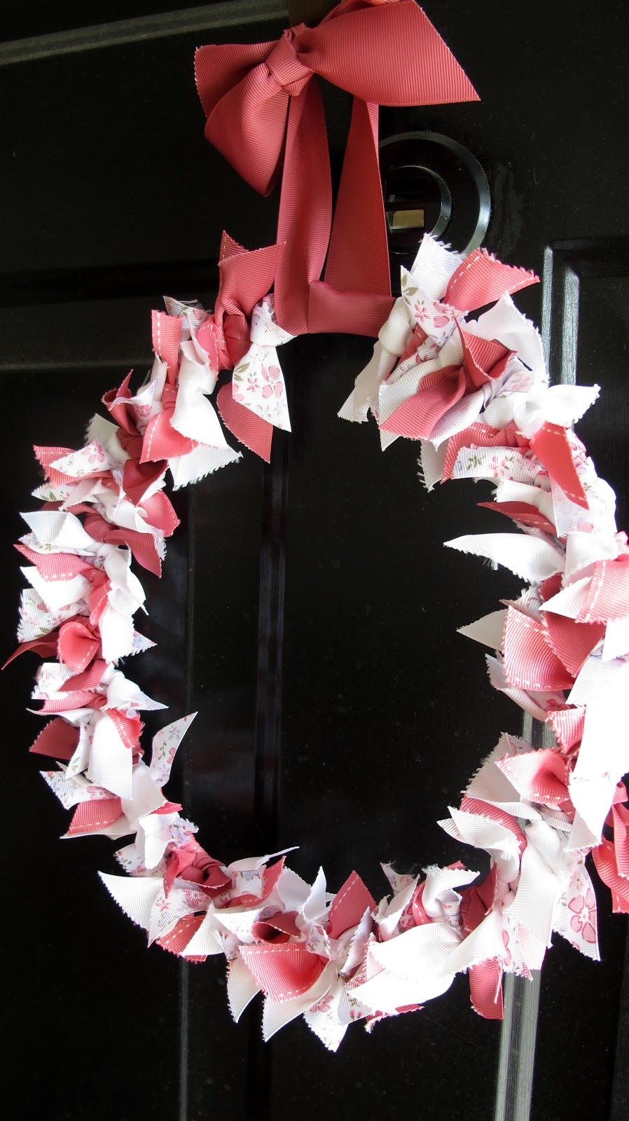 Love City: Ribbon Wreath and other front door decor
