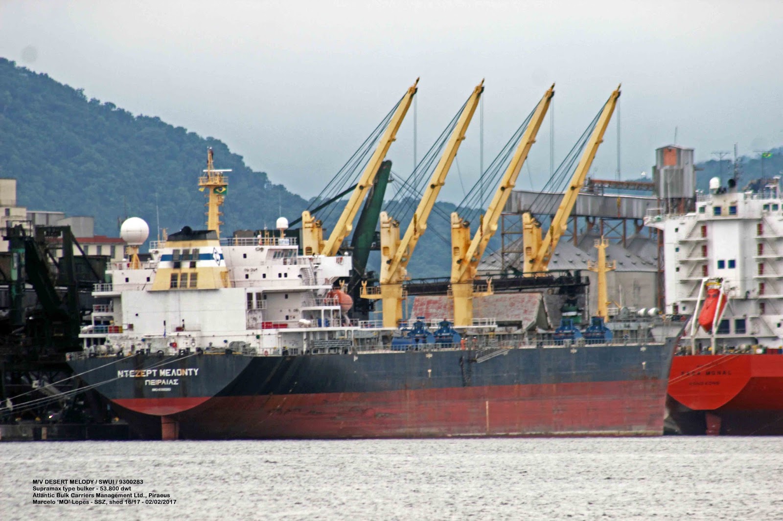 Santos Shiplovers: M/V Desert Melody / SWUI, Loading suggar in bulk at ...