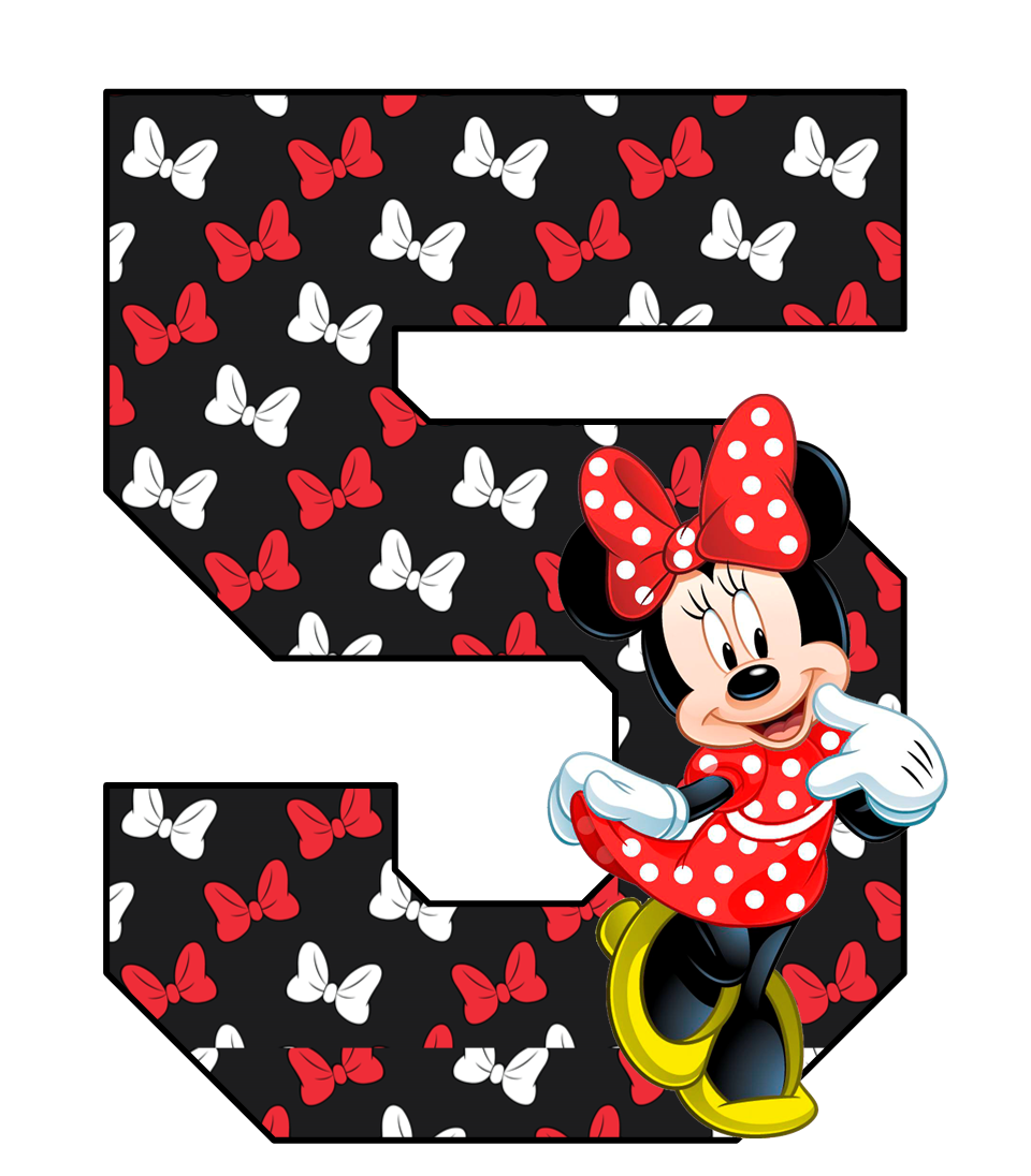 Kits imprimibles gratis : Números de Minnie