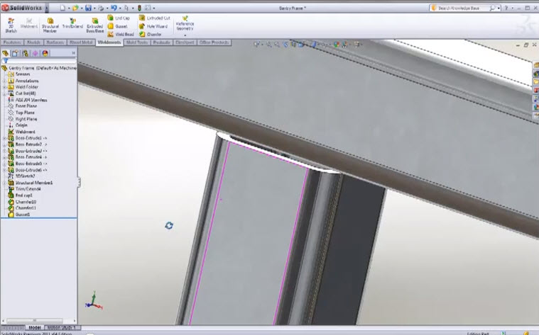How to use the Weldments tool feature in Solidworks - SolidWorks Share