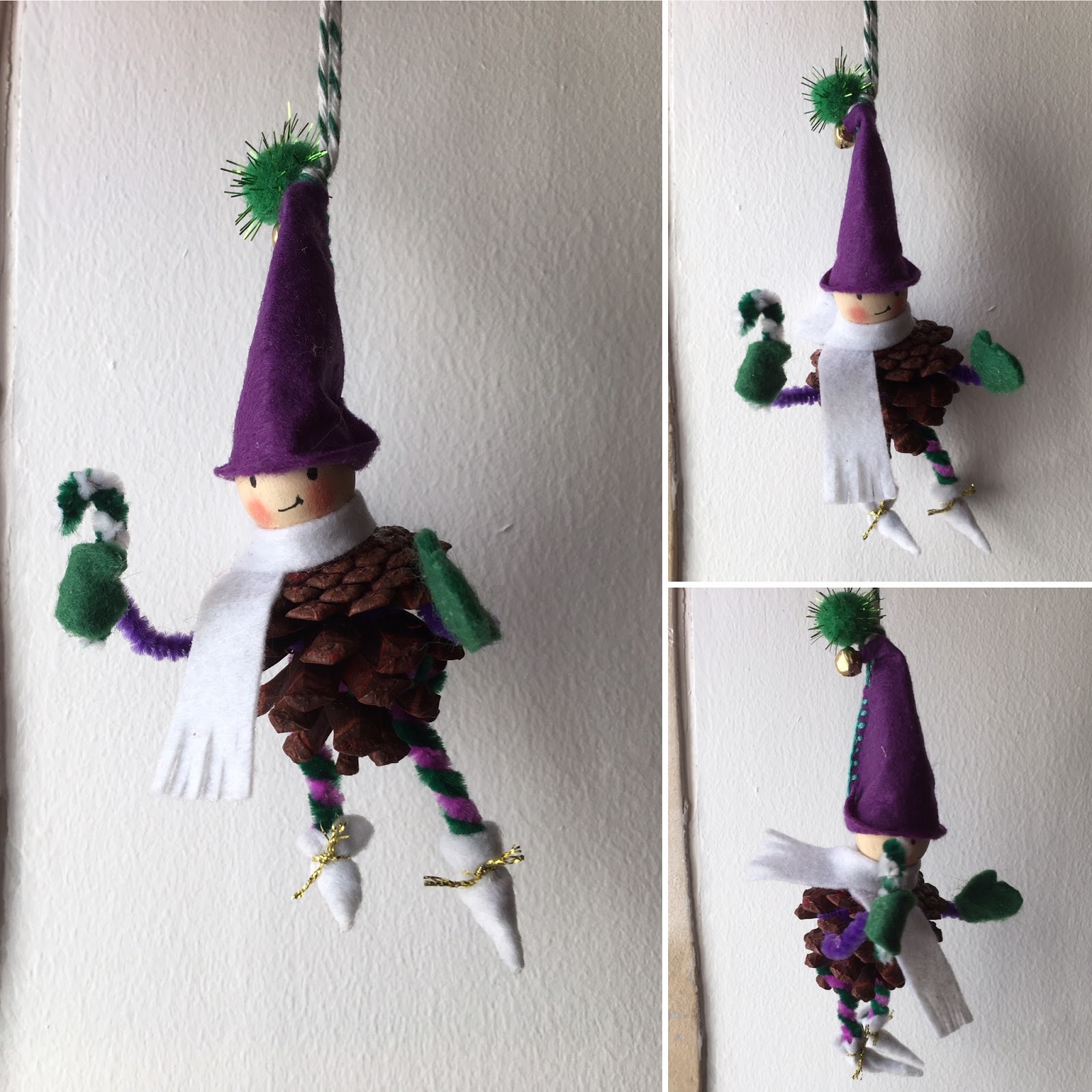 La boite à idées de l' atelier 3B* * *: Lutin à suspendre au sapin