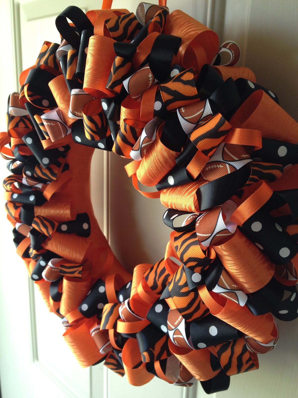 Katie's Ribbon Wreaths: Cincinnati Bengals Ribbon Wreath