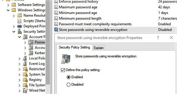 Configure Password Policies Windows Server 2019