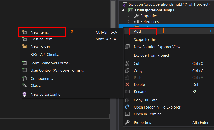 CRUD Operation In Windows Form App Using The Entity Framework