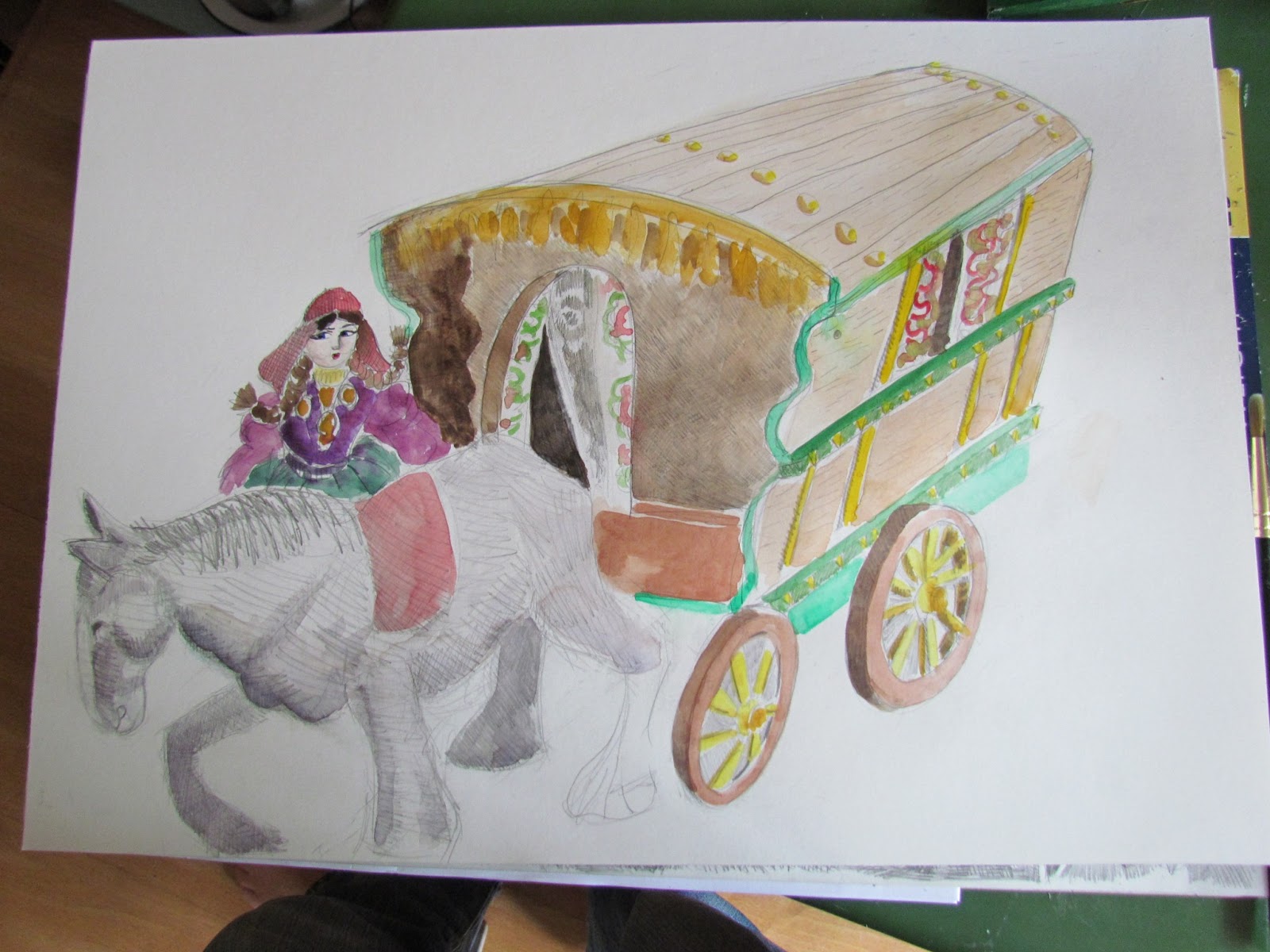 Circles Of Rain: Gypsy Caravan Drawing