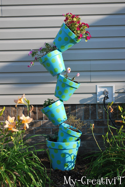My-CreativiT: DIY – Tipsy Stackable Pot Planter
