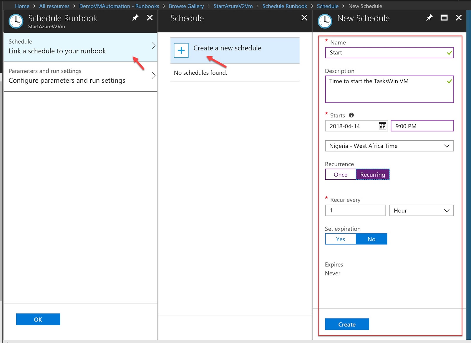 Illustrated Steps To Creating Scheduled Shutdown And Startup For Azure Virtual Machines Azure