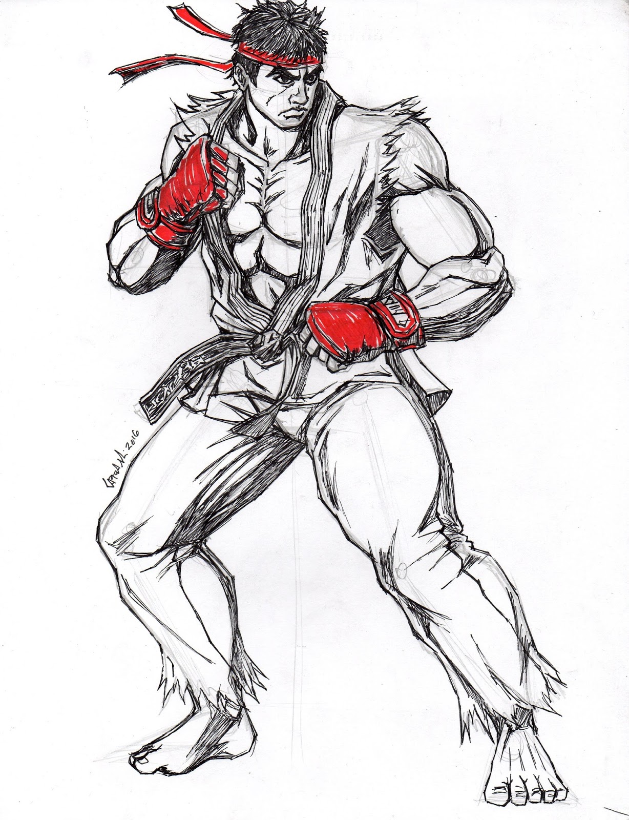 The Scorpion "Dibujo/Ilustración": Ruy sketch form Street Fighter IV