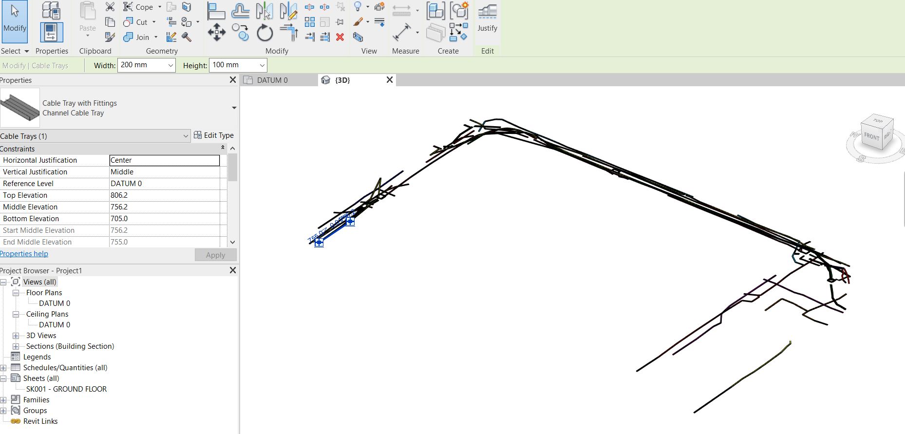 Revit Add-Ons: 3D Lines to Cable Tray