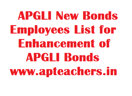 APGLI New Bonds Employees List for Enhancement of APGLI Bonds ...
