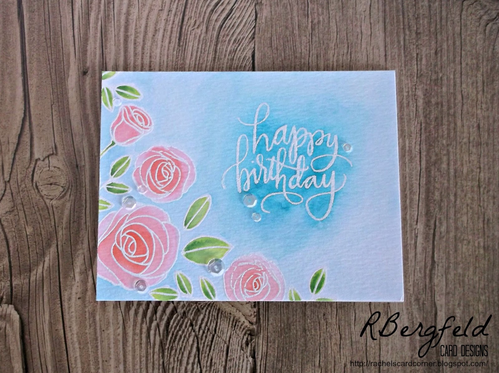 RBergfeld Card Designs: Watercolor Birthday