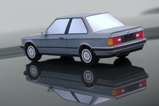 BMW 320i (E30) Paper Model | Paperized Crafts