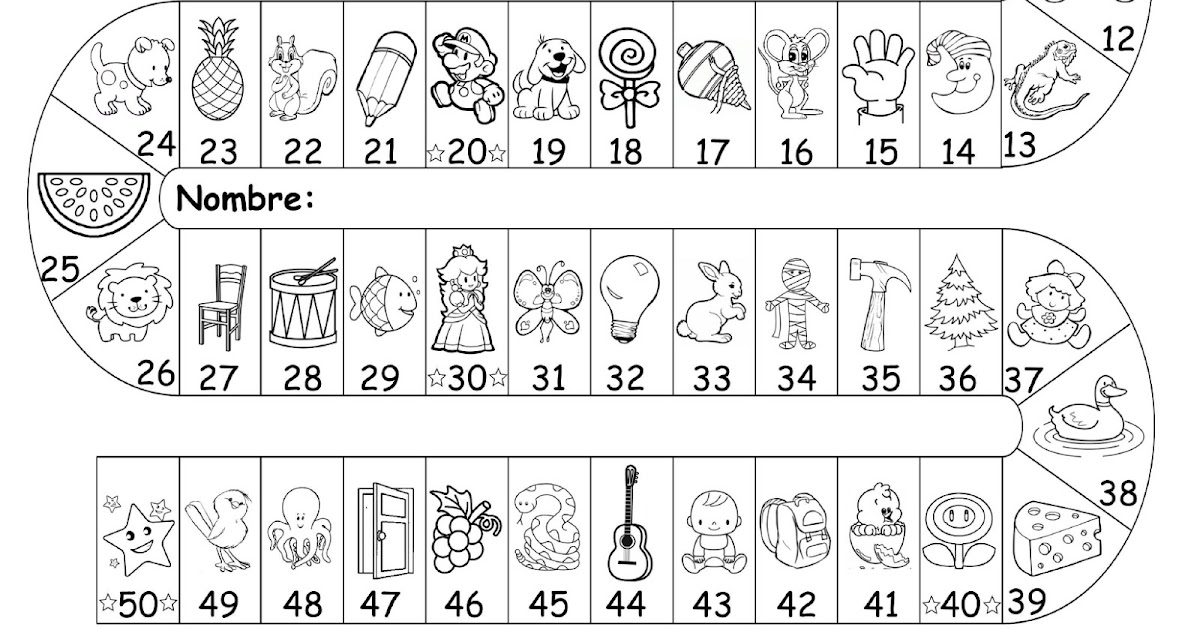 Juego de los números del 1 al 100