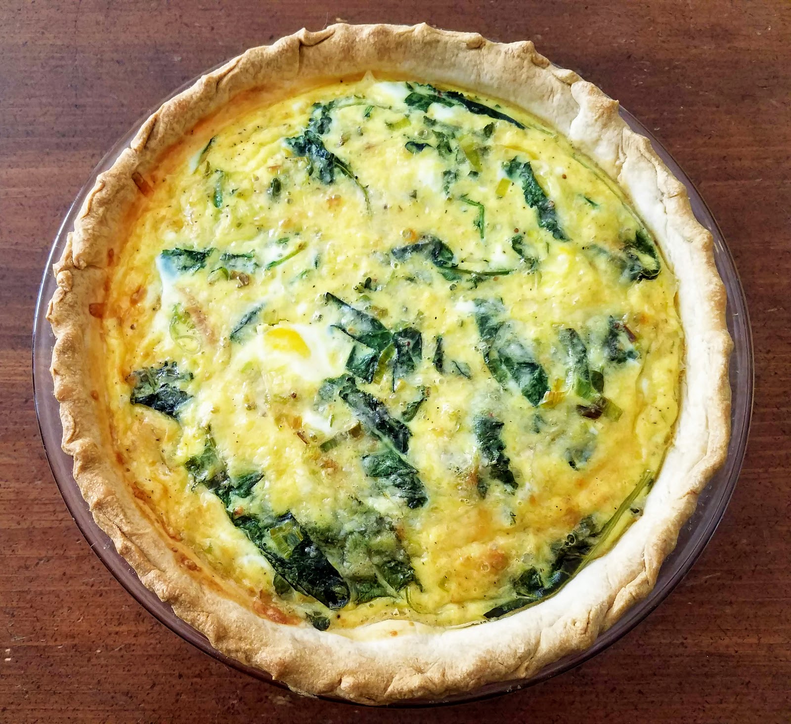 Irish Cheddar Quiche with Kale + Leeks