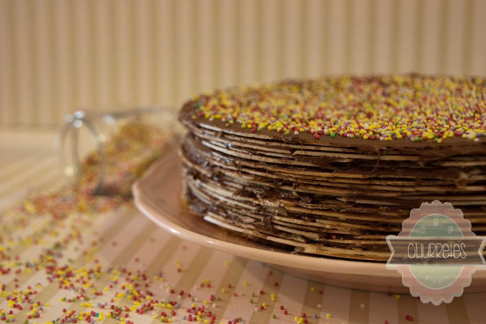 Churretes de Cocholate: TARTA DE OBLEAS CON NUTELLA