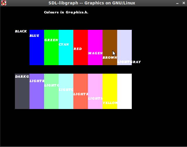 Colours In Graphics H Gcc Graphics And Multimedia Lab C Program