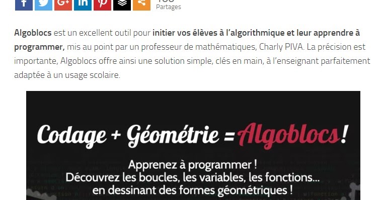 TEchNO NeWs 2050: Algoblocs : Outil pour apprendre à programmer en classe