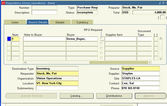 oracle applications: p2p