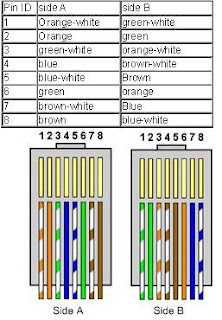 computer information: LAN CABLE COLOUR COADING