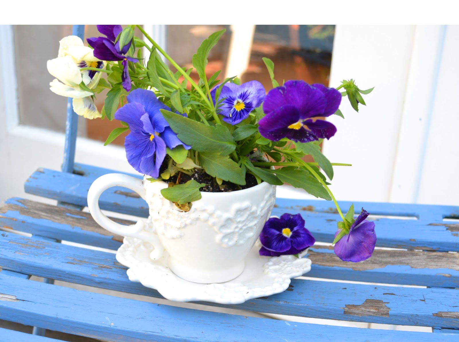 My Painted Garden: Painting Spring "Tea Cup Pansies"