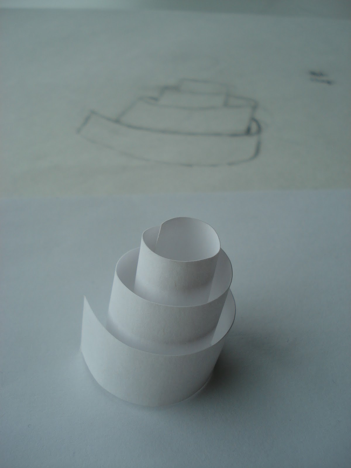 a faithful attempt: Paper Curl Observational Drawing
