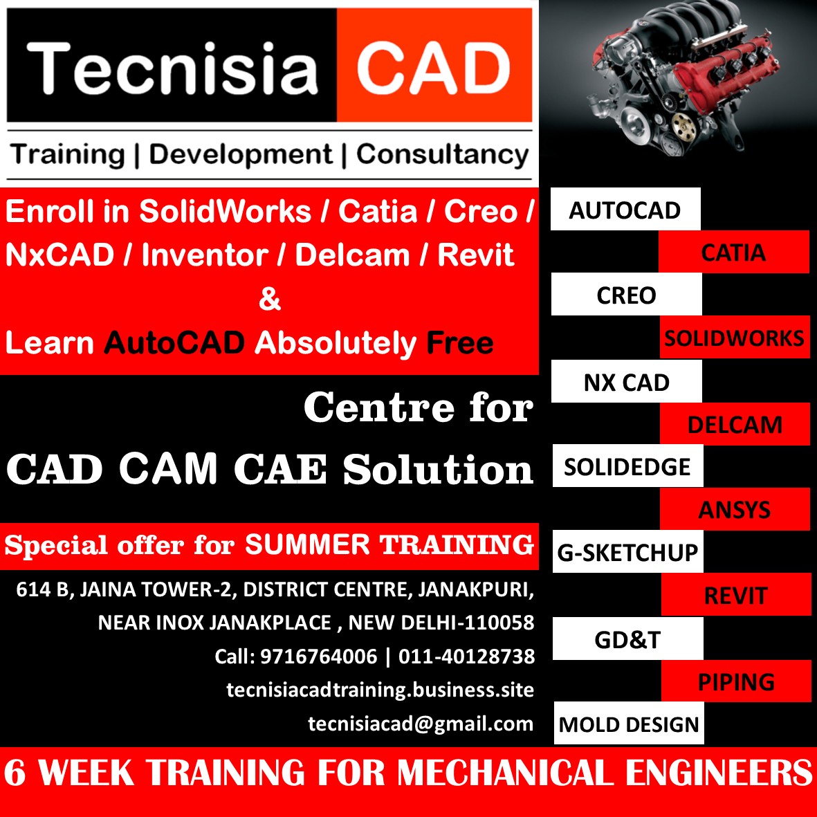 Engineering Design Training: Best AutoCAD Training in Delhi for ...