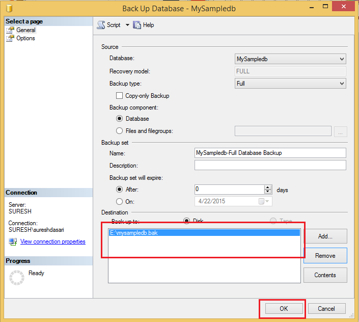 Take Database Backup in SQL Server 2008 using Query or Management ...